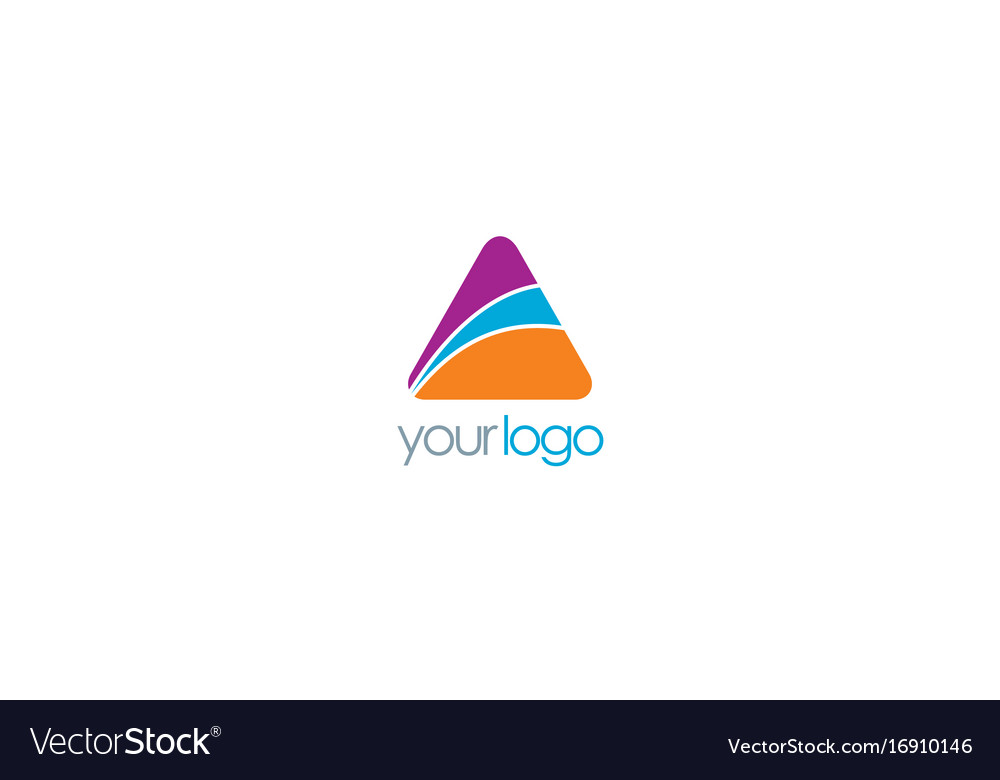 Triangle colored logo Royalty Free Vector Image