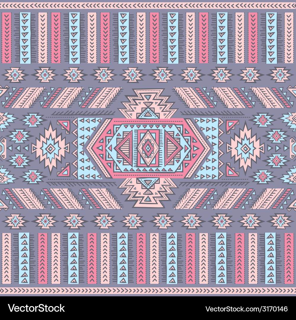 Tribal vintage ethnic seamless Royalty Free Vector Image
