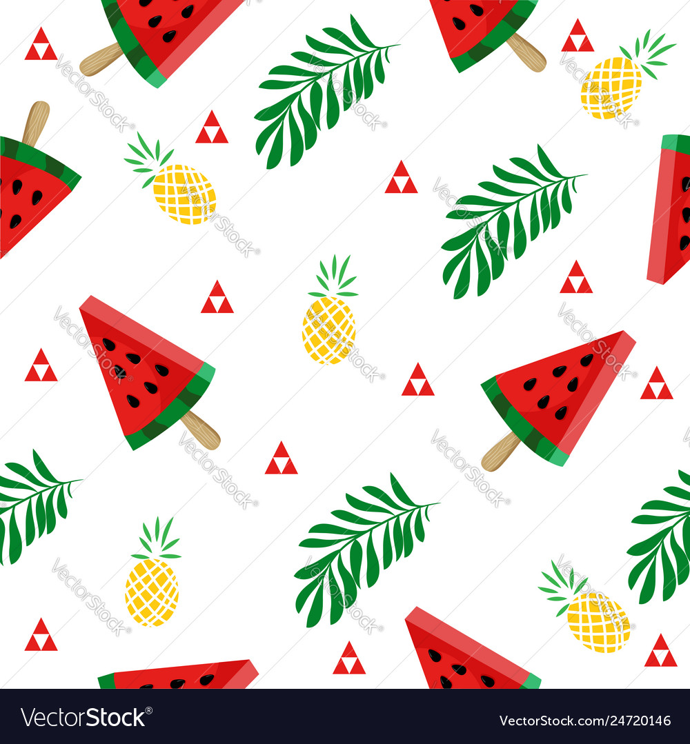 Tropical watermelon slice pattern Royalty Free Vector Image