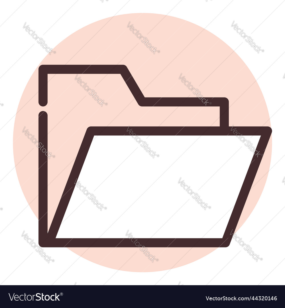 Ui folder on white background Royalty Free Vector Image