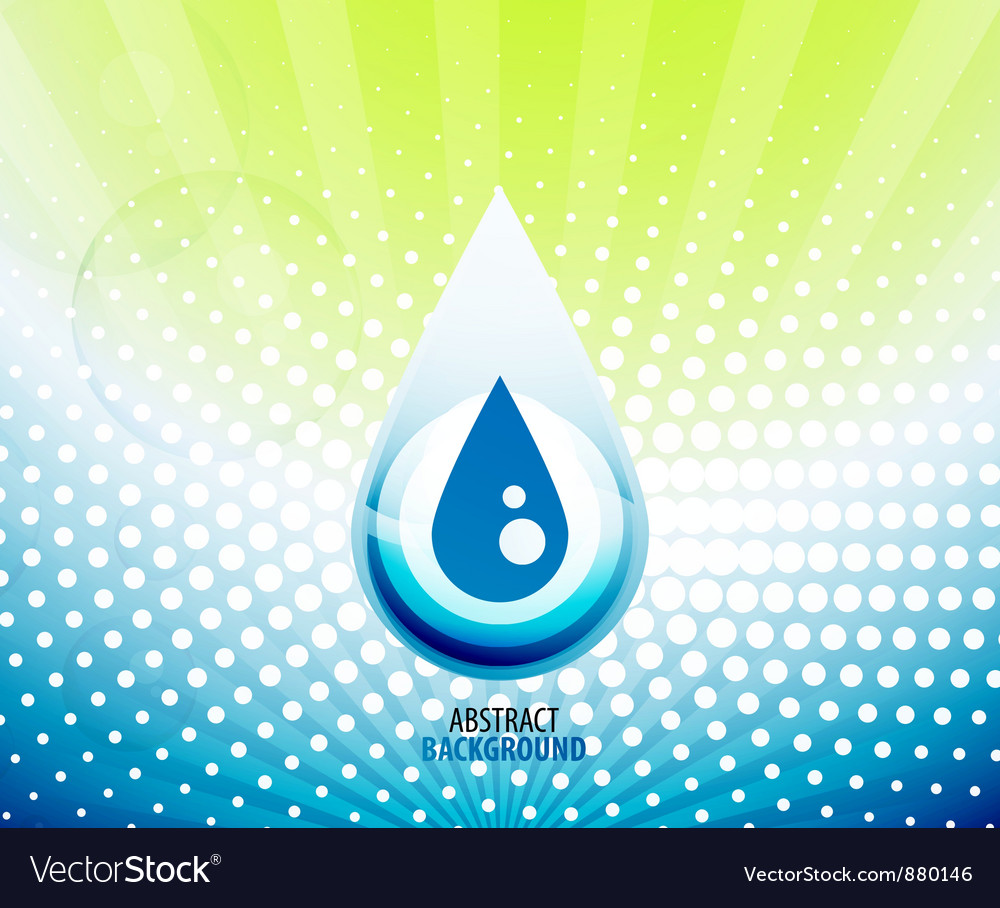 Water drop background Royalty Free Vector Image