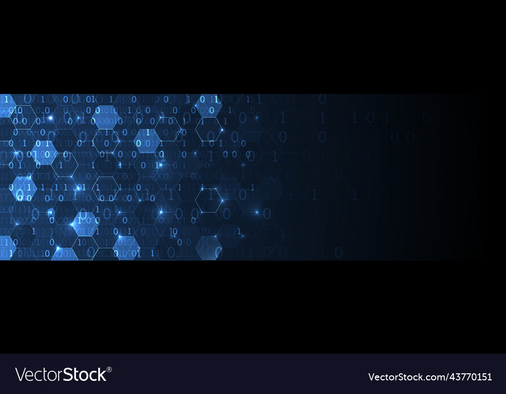 Abstract blue hexagon futuristic background Vector Image