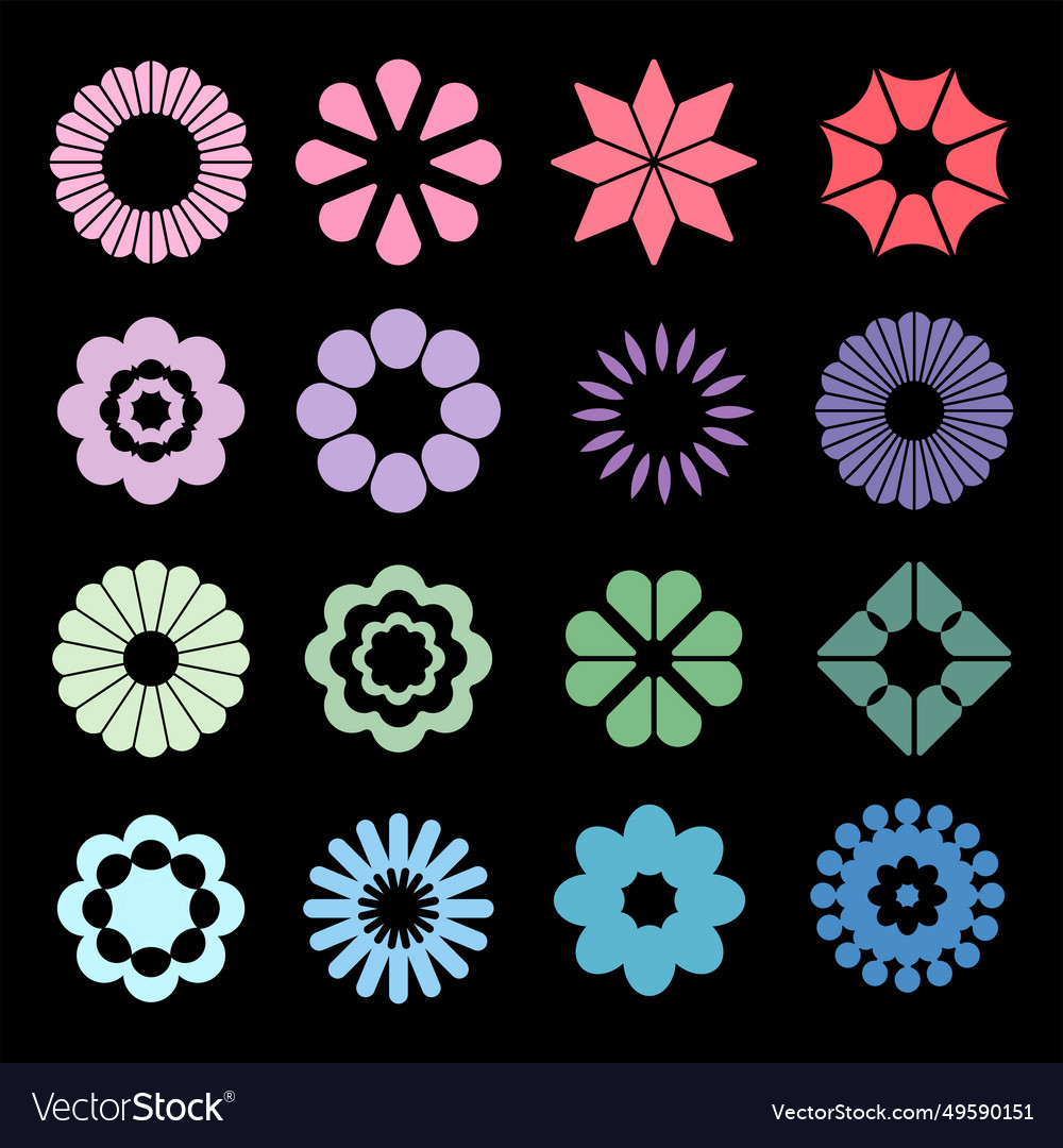 Flower element Royalty Free Vector Image - VectorStock