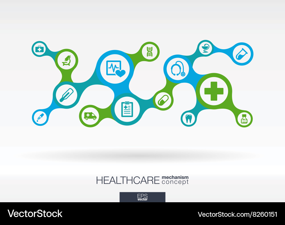 Healthcare growth abstract background Royalty Free Vector