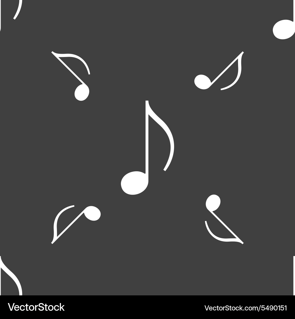 Musical note music ringtone icon sign seamless Vector Image