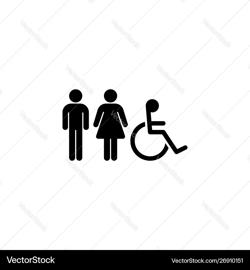 Restroom sign icon isolated on white background Vector Image