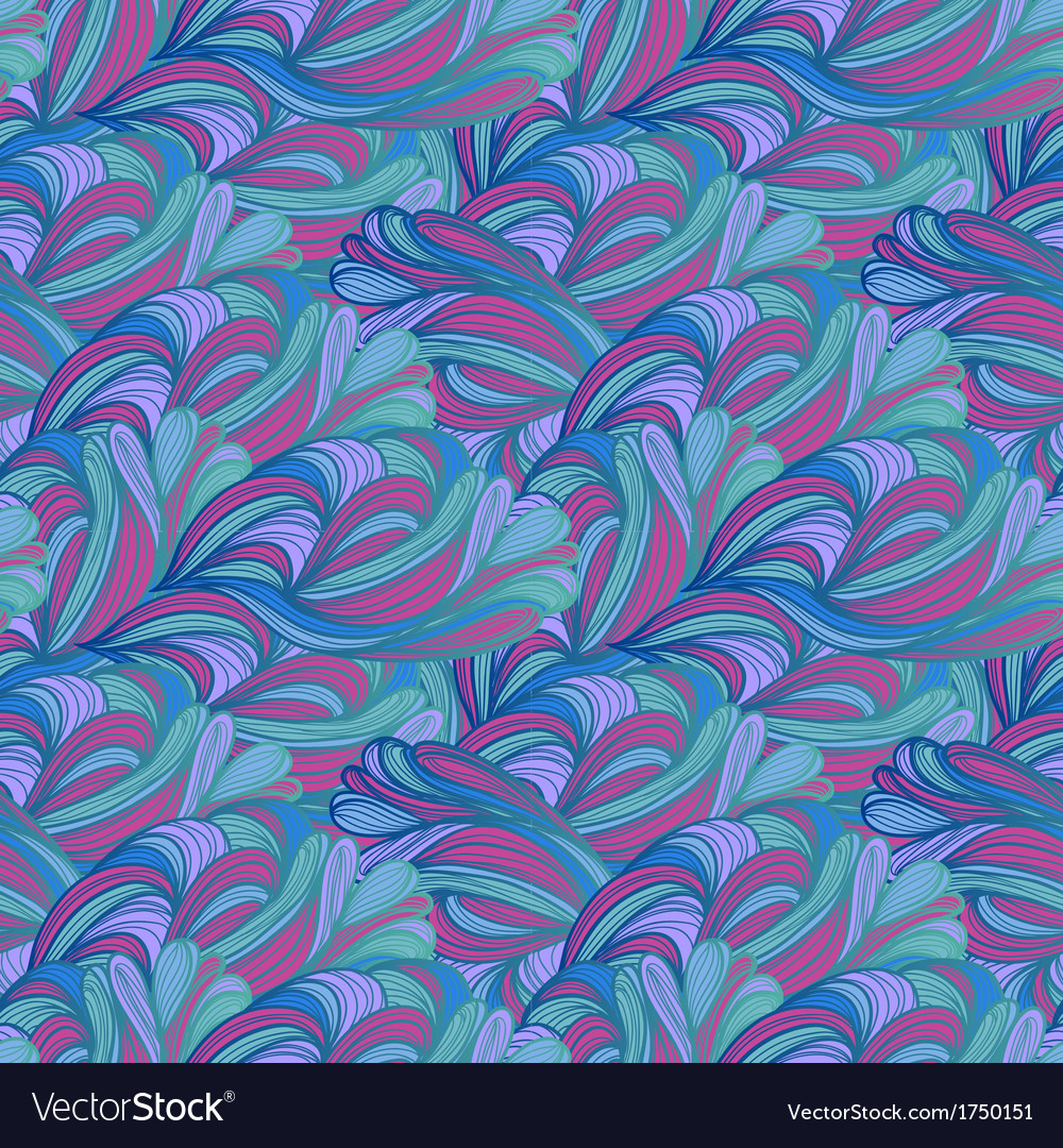 Seamless abstract pattern waves background Vector Image