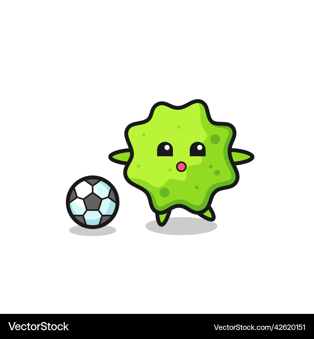 Splat cartoon is playing soccer Royalty Free Vector Image