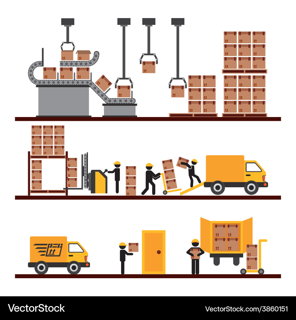 Transport of goods Royalty Free Vector Image - VectorStock