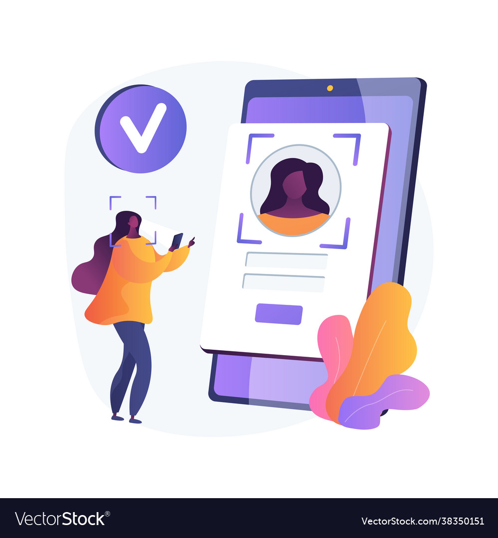 Verification technologies abstract concept Vector Image