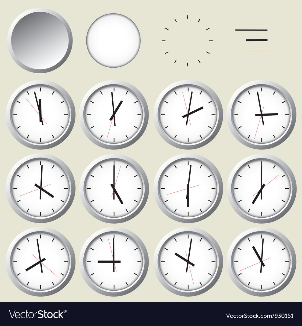 Wall clock Royalty Free Vector Image - VectorStock