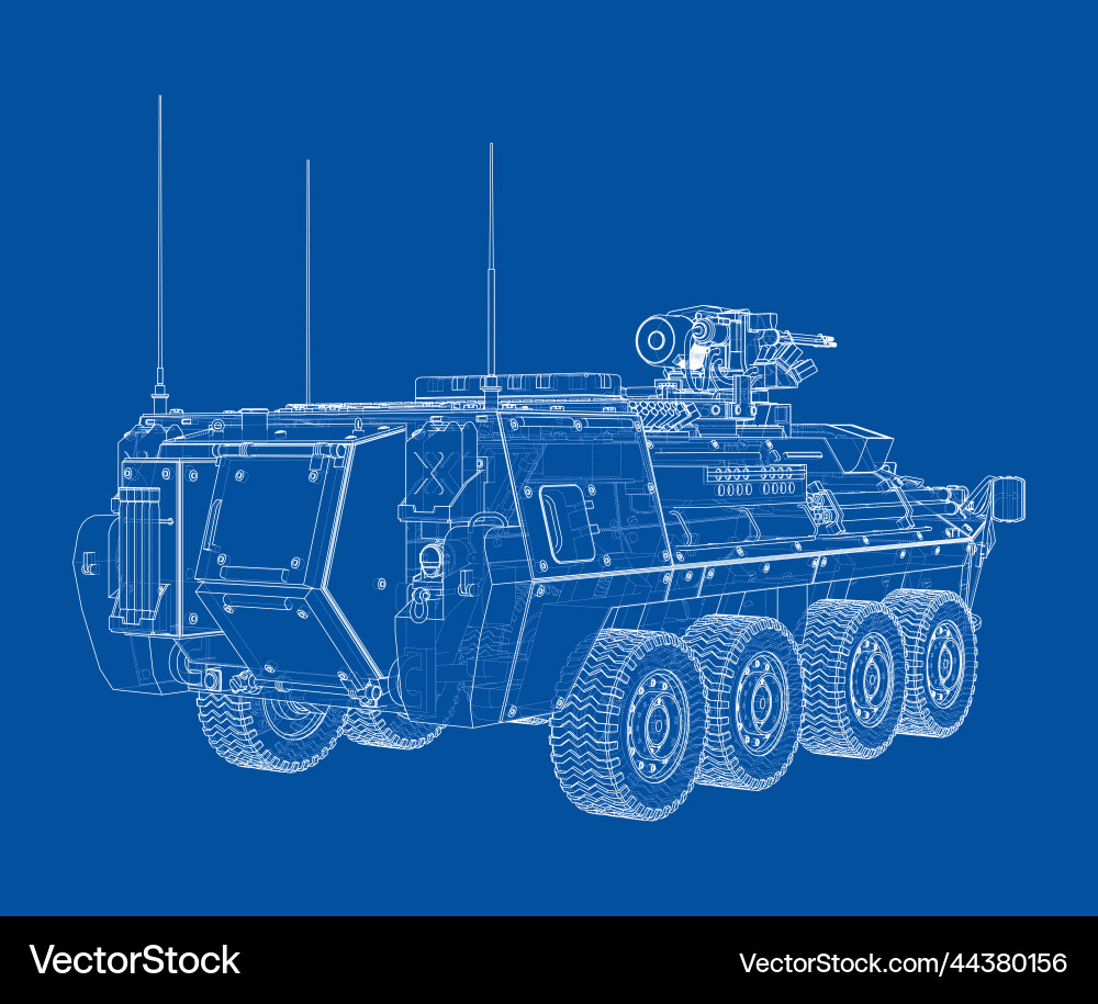 Armored personnel carrier Royalty Free Vector Image