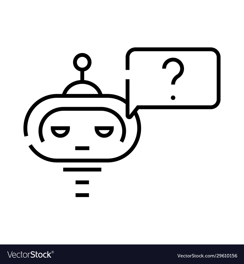 Artificial intelligence learning line icon Vector Image