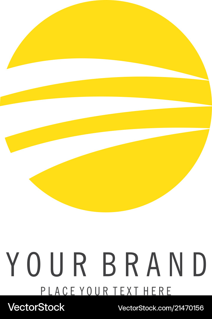 Circle finance symbol logo Royalty Free Vector Image