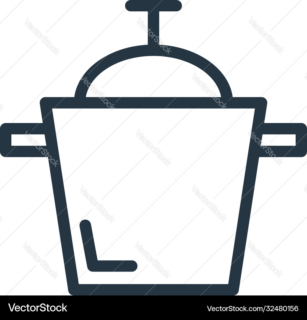 Cooking icon isolated on white background outline Vector Image