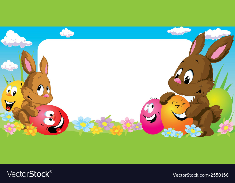 Easter frame Royalty Free Vector Image - VectorStock