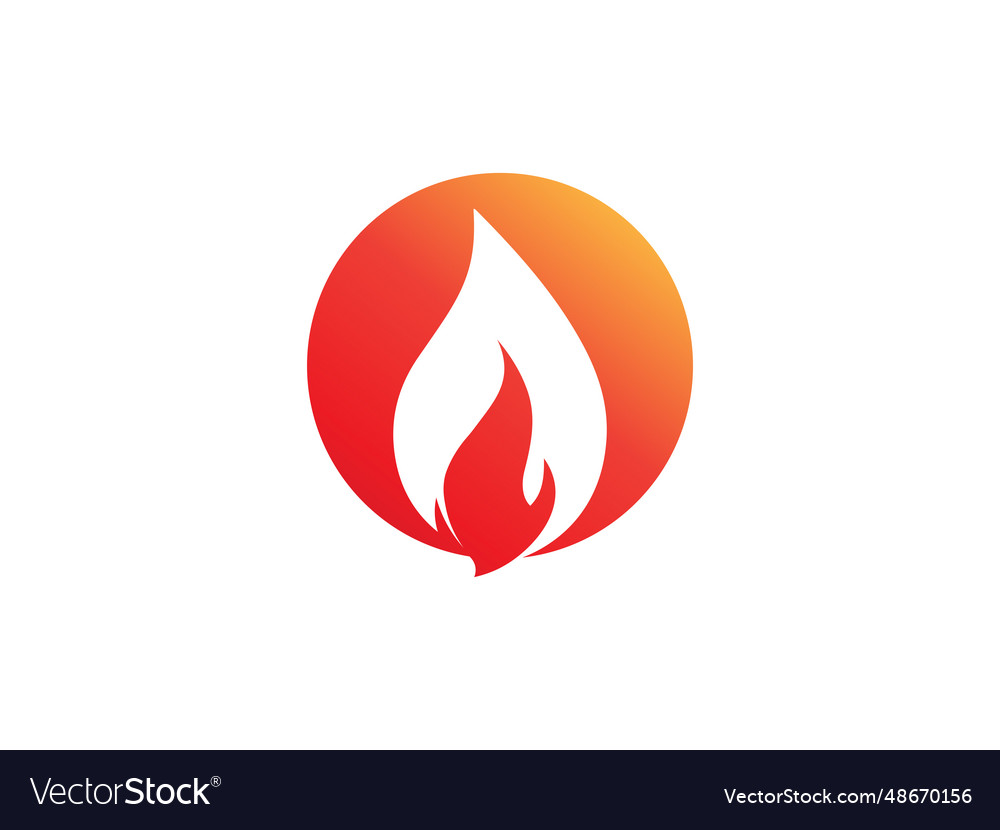 Fire logo icon design template elements Royalty Free Vector