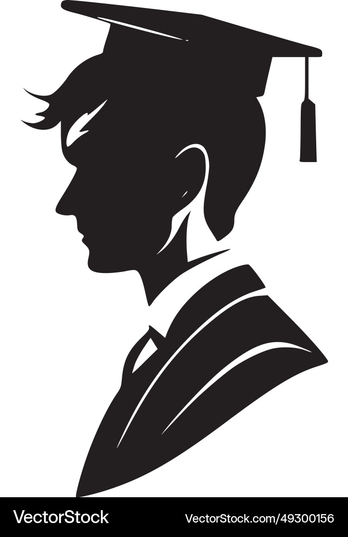 Graduate - minimalist and flat logo Royalty Free Vector