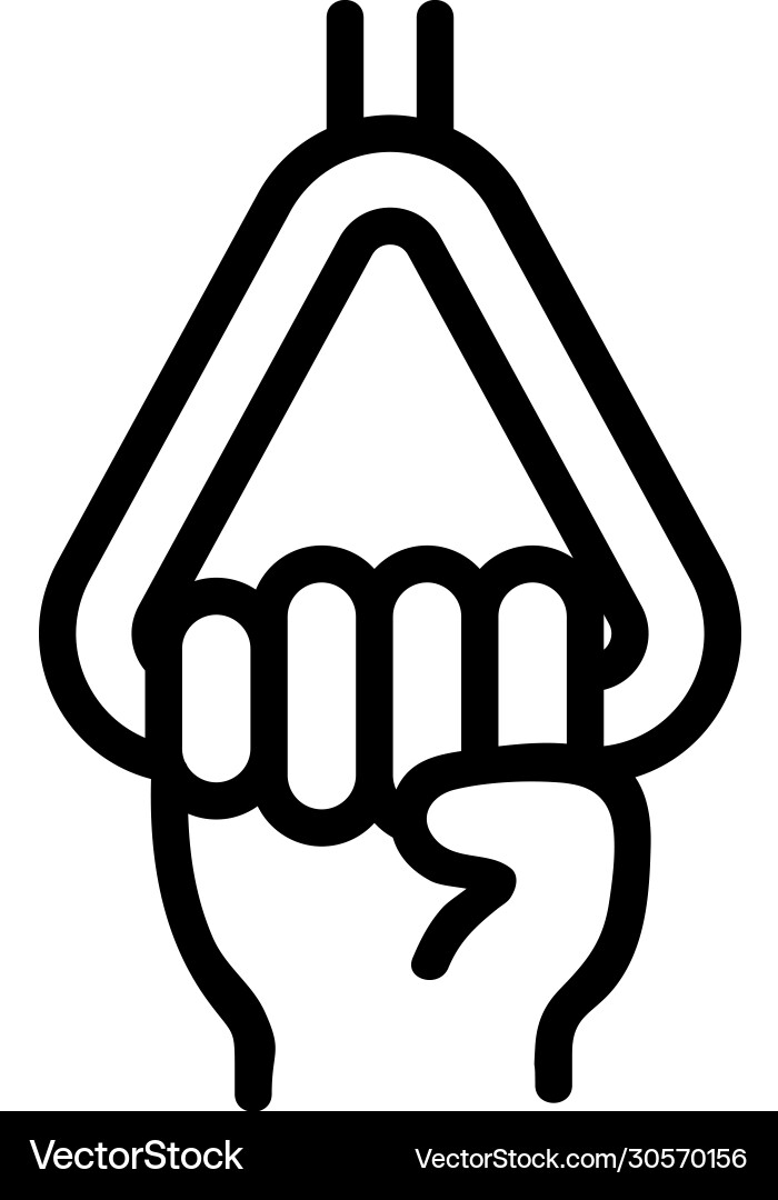 Hold on to handrail icon outline Royalty Free Vector Image