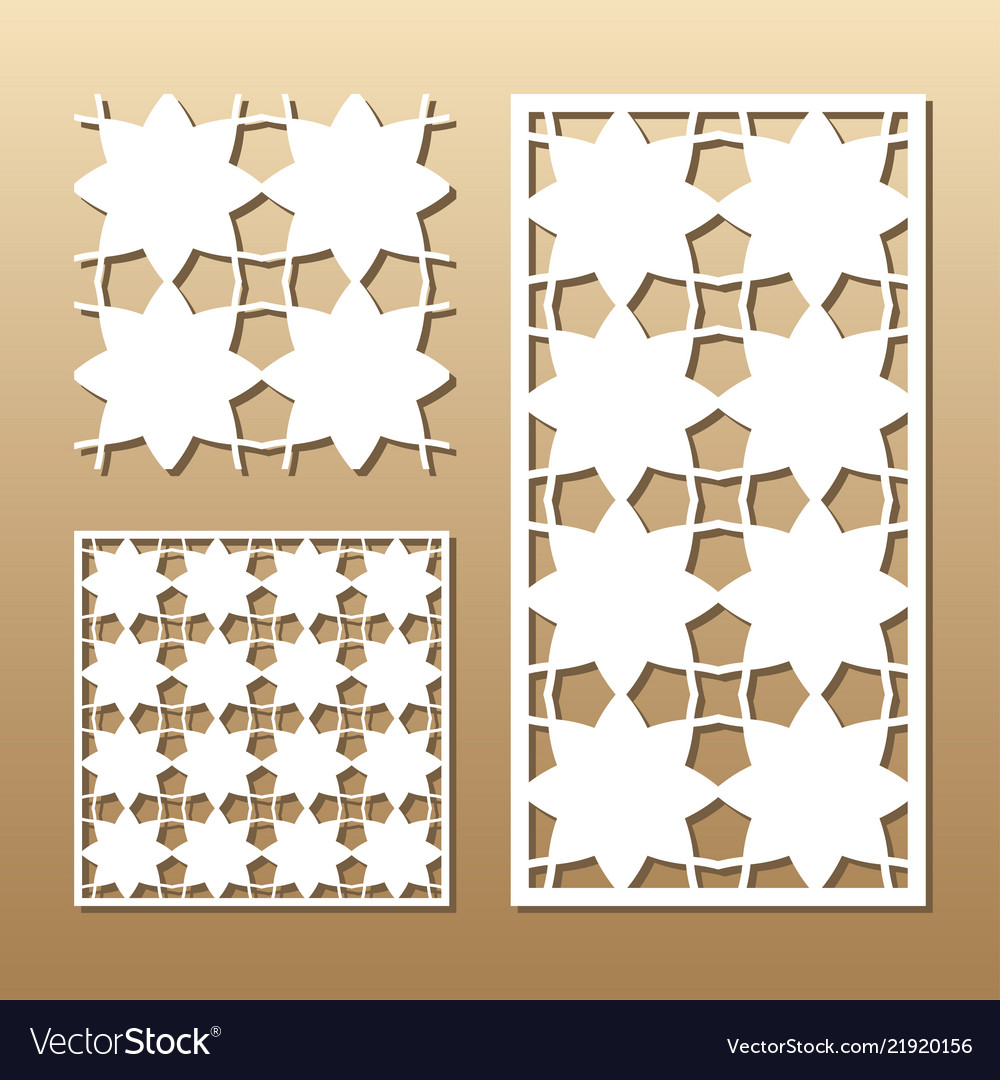 Laser cut panel Royalty Free Vector Image - VectorStock
