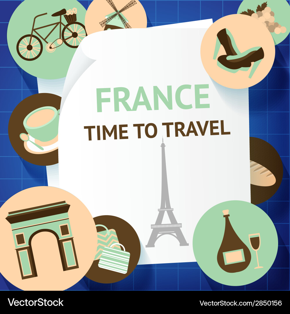 Paris background template Royalty Free Vector Image