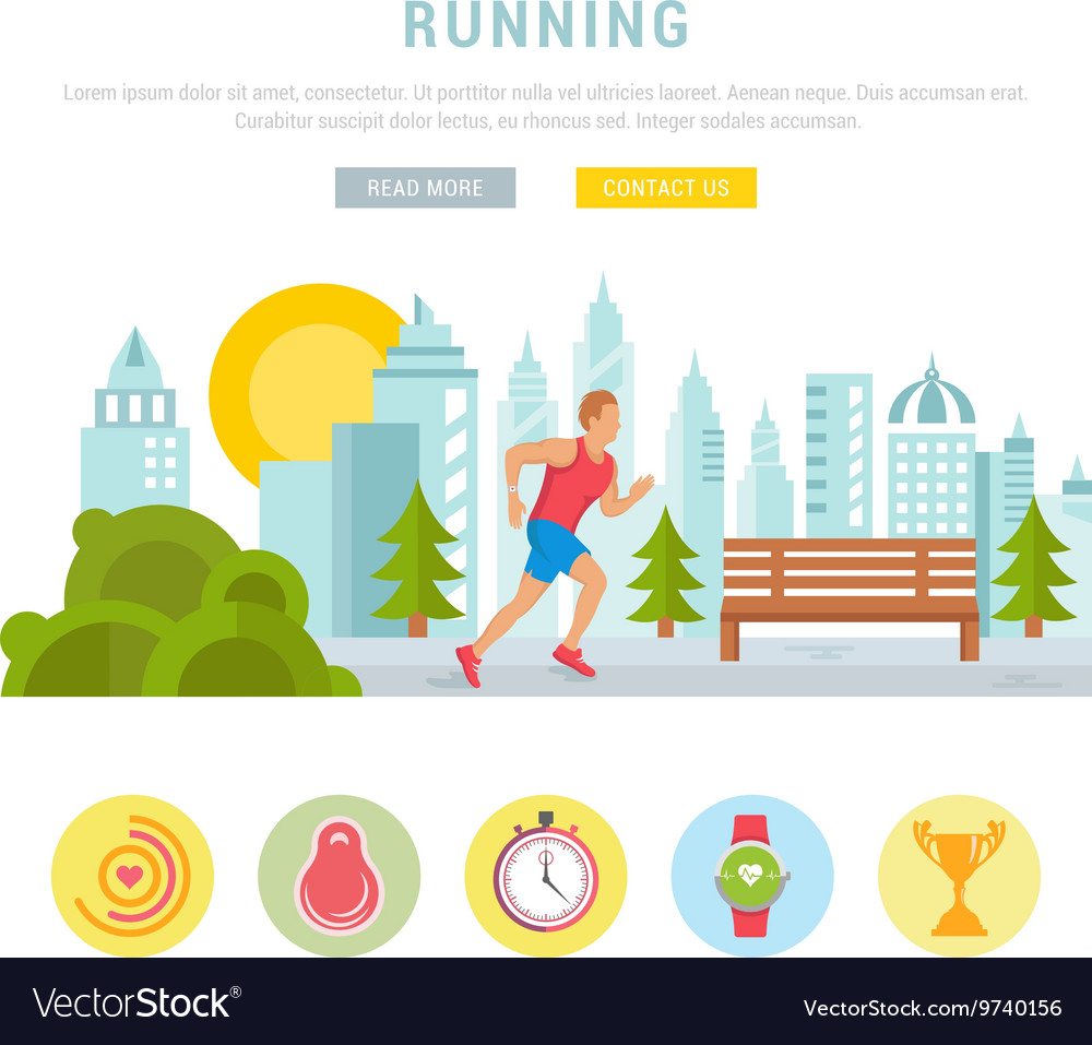 Running man template Royalty Free Vector Image