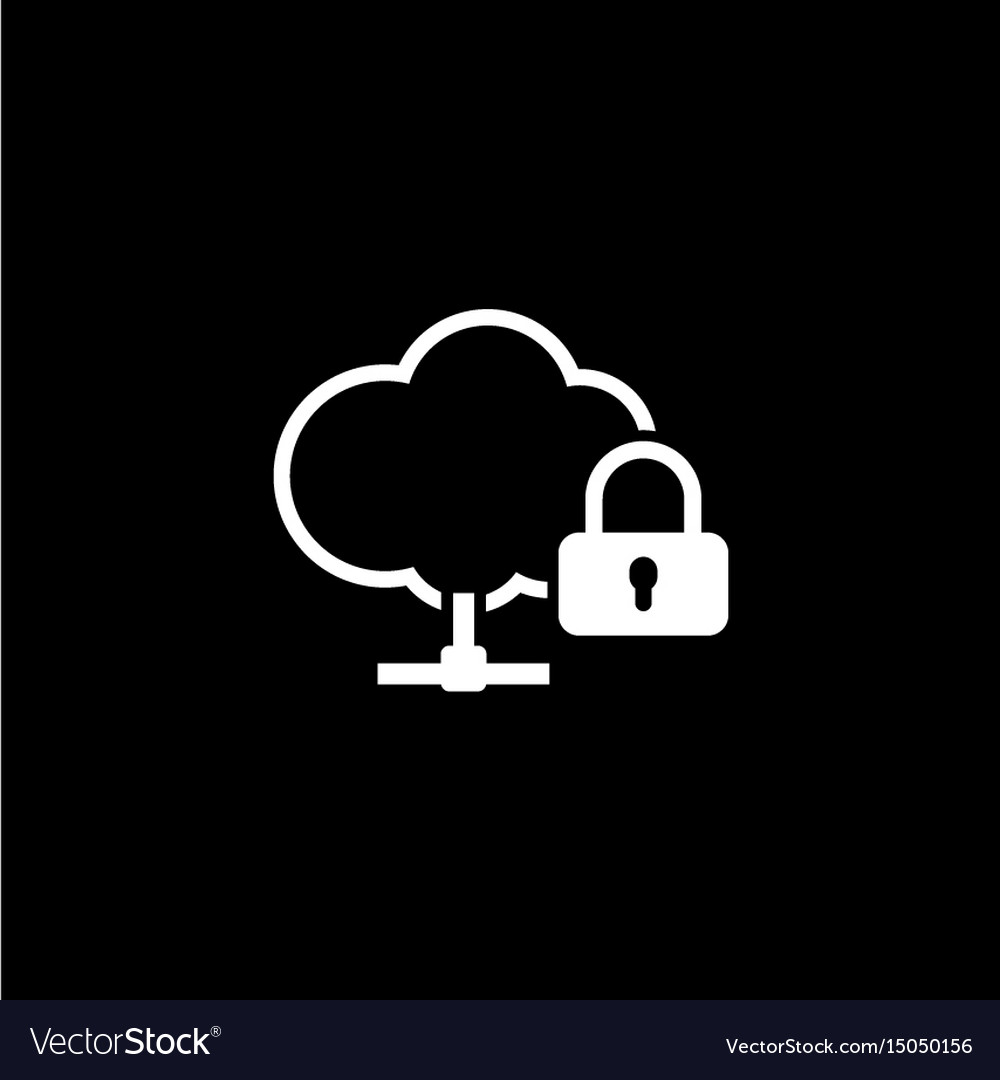 Secure connection icon flat design Royalty Free Vector Image