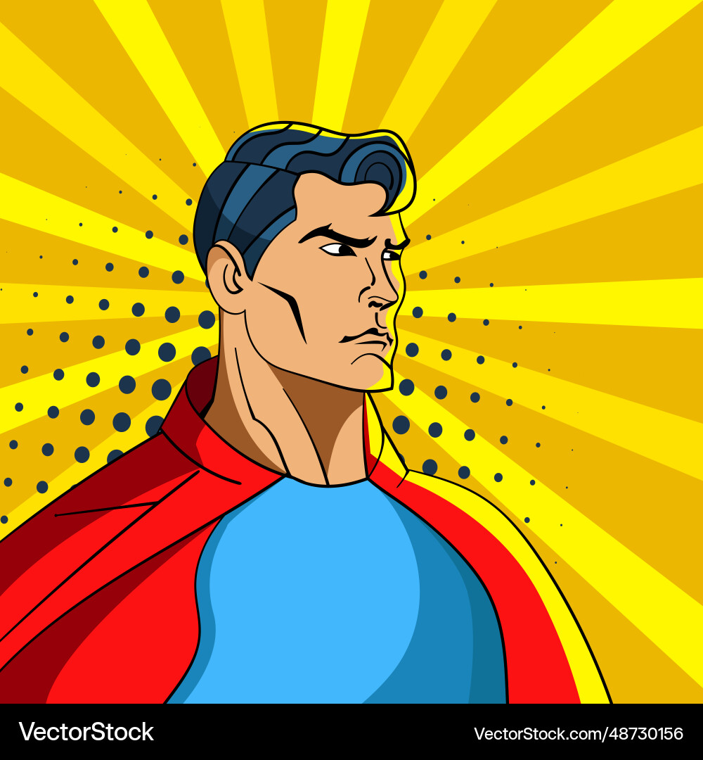 Super hero of strong man Royalty Free Vector Image