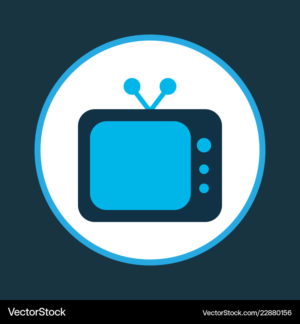 Tv icon colored symbol premium quality isolated Vector Image