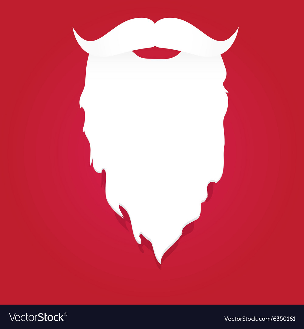 Christmas Santa Claus Beard Royalty Free Vector Image
