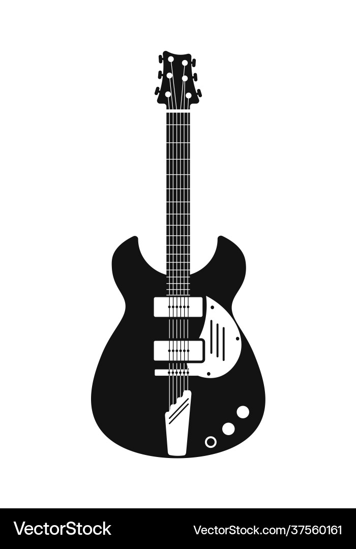 Electric rock guitar isolated on white background Vector Image
