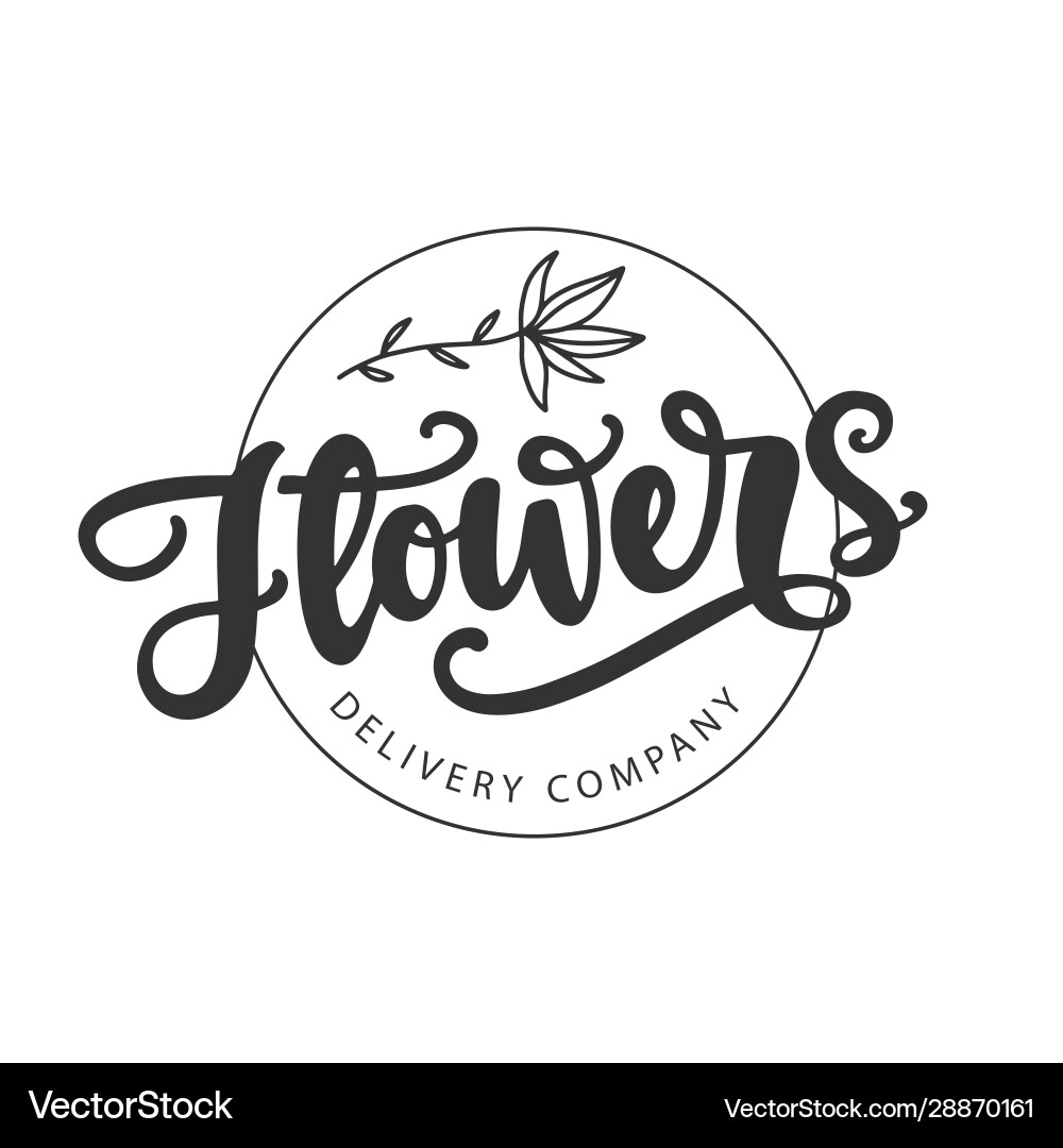 Flowers delivery company logotype template Vector Image