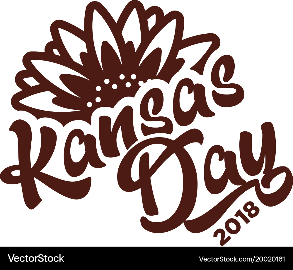 Kansas day birthday banner poster Royalty Free Vector Image