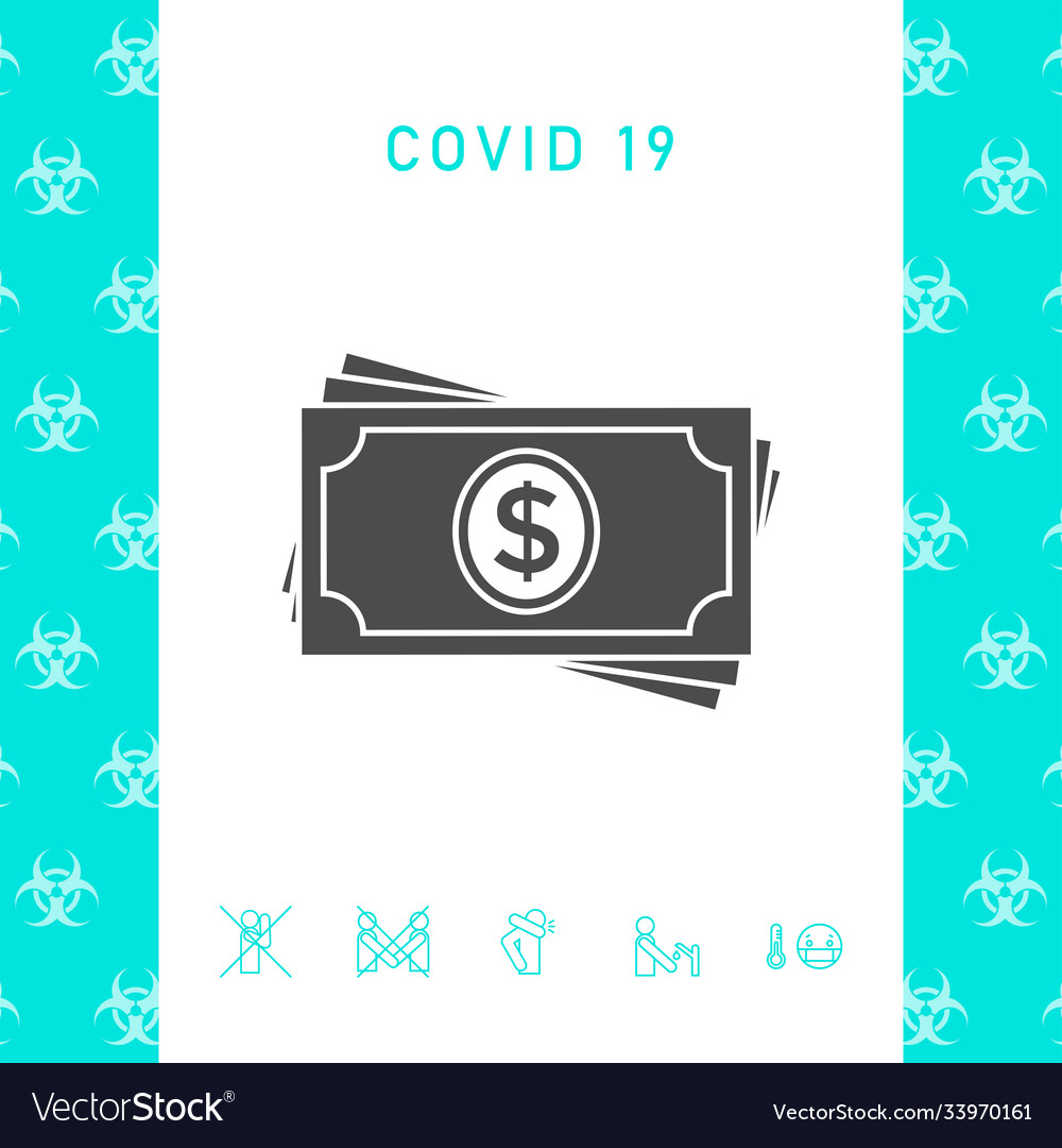 Money banknotes stack icon graphic elements Vector Image