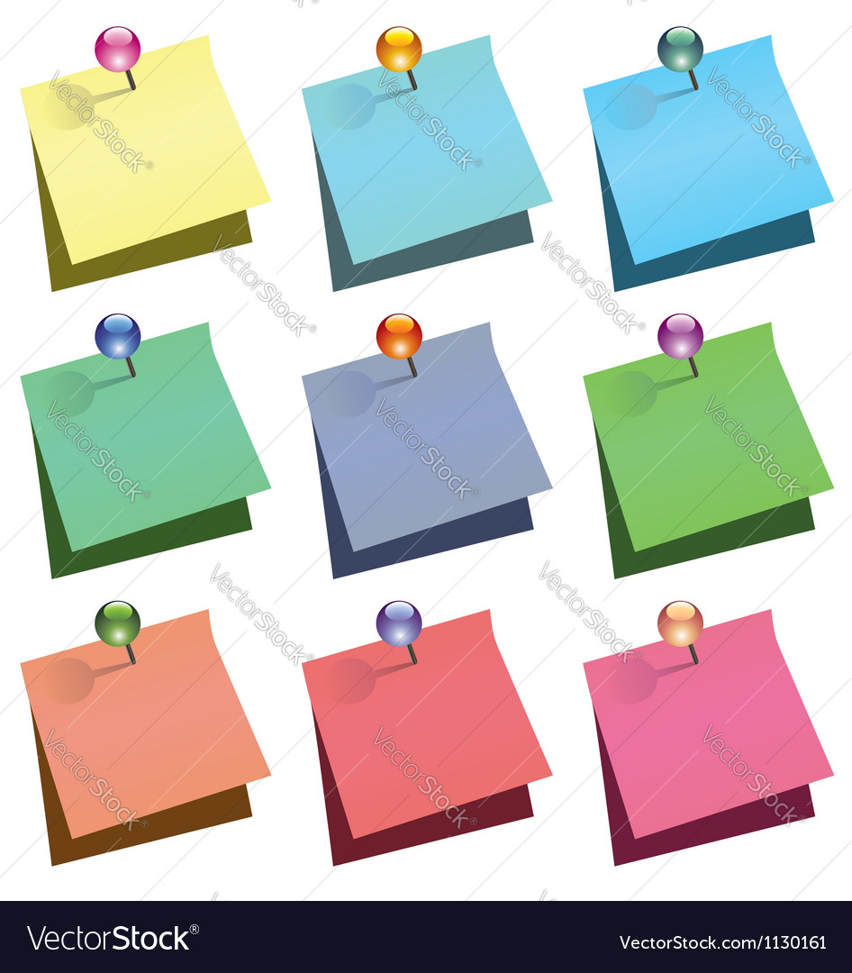 Paper notes Royalty Free Vector Image - VectorStock