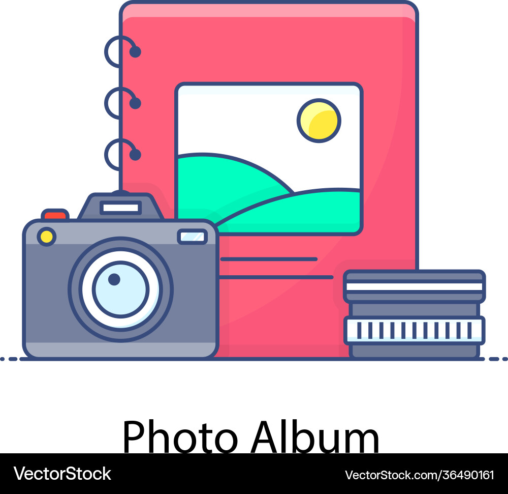 Photo album Royalty Free Vector Image - VectorStock
