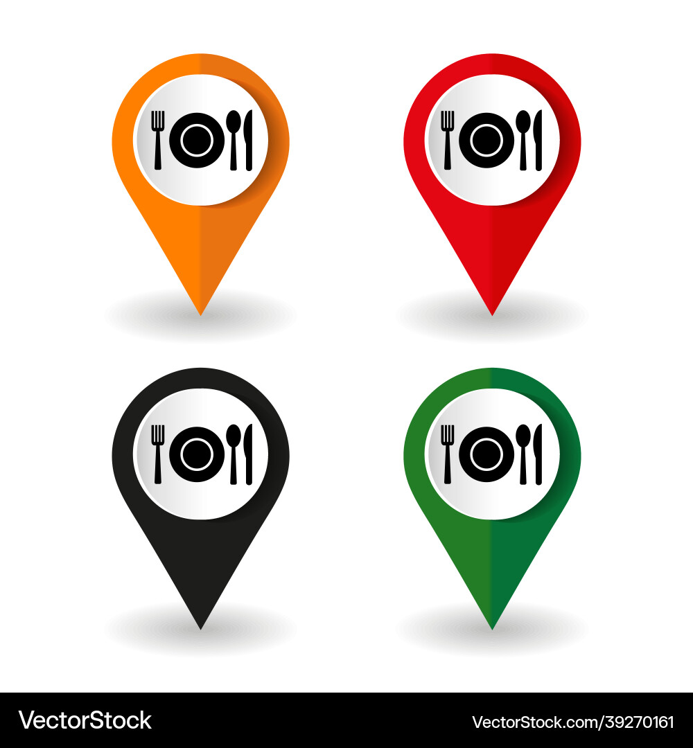 Plate fork and spoon icon restaurant sign icon Vector Image