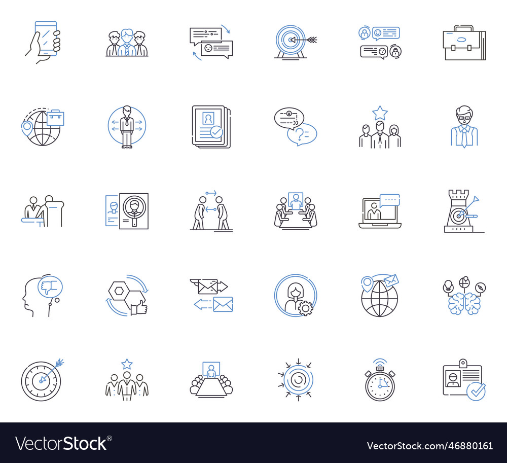 Scrum methodology line icons collection sprint Vector Image Scrum methodology line icons collection sprint Vector Image