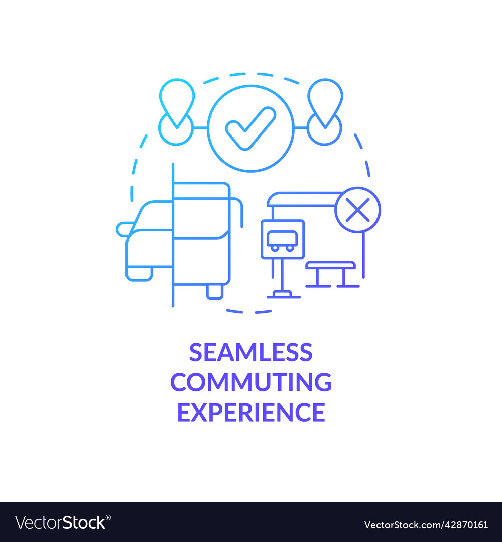 Seamless commuting experience blue gradient Vector Image
