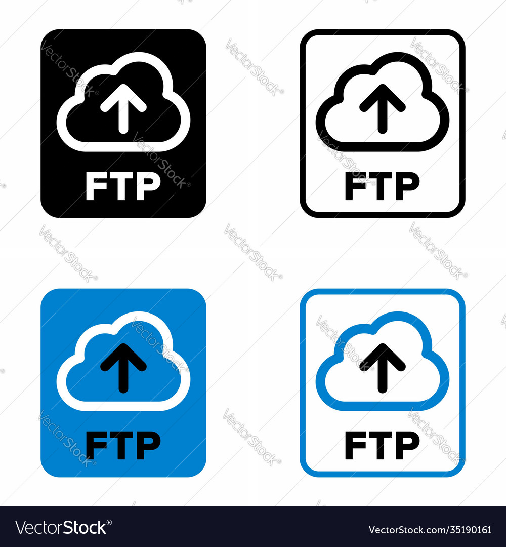 Standard network file transfer protocol Royalty Free Vector