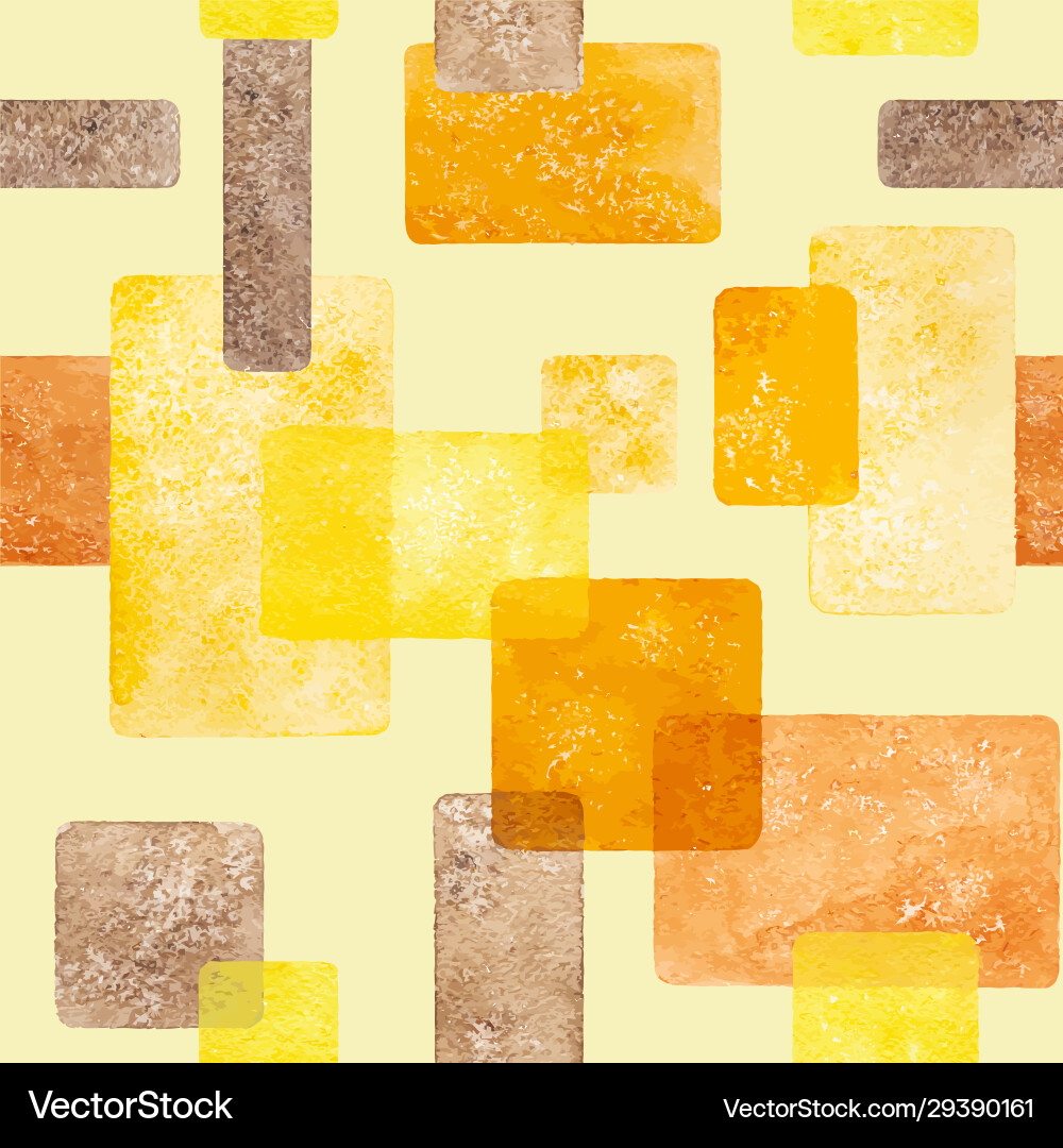 Warm colors watercolor geometric abstract Vector Image