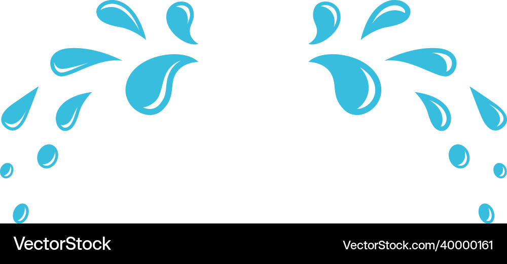 Water drops aqua splash falling cartoon tears Vector Image