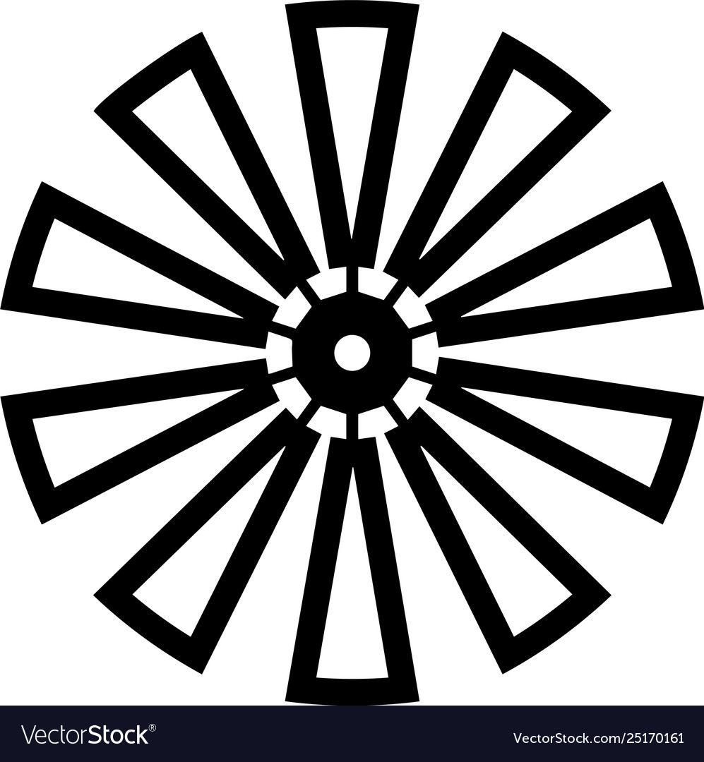 Windmill Royalty Free Vector Image - VectorStock