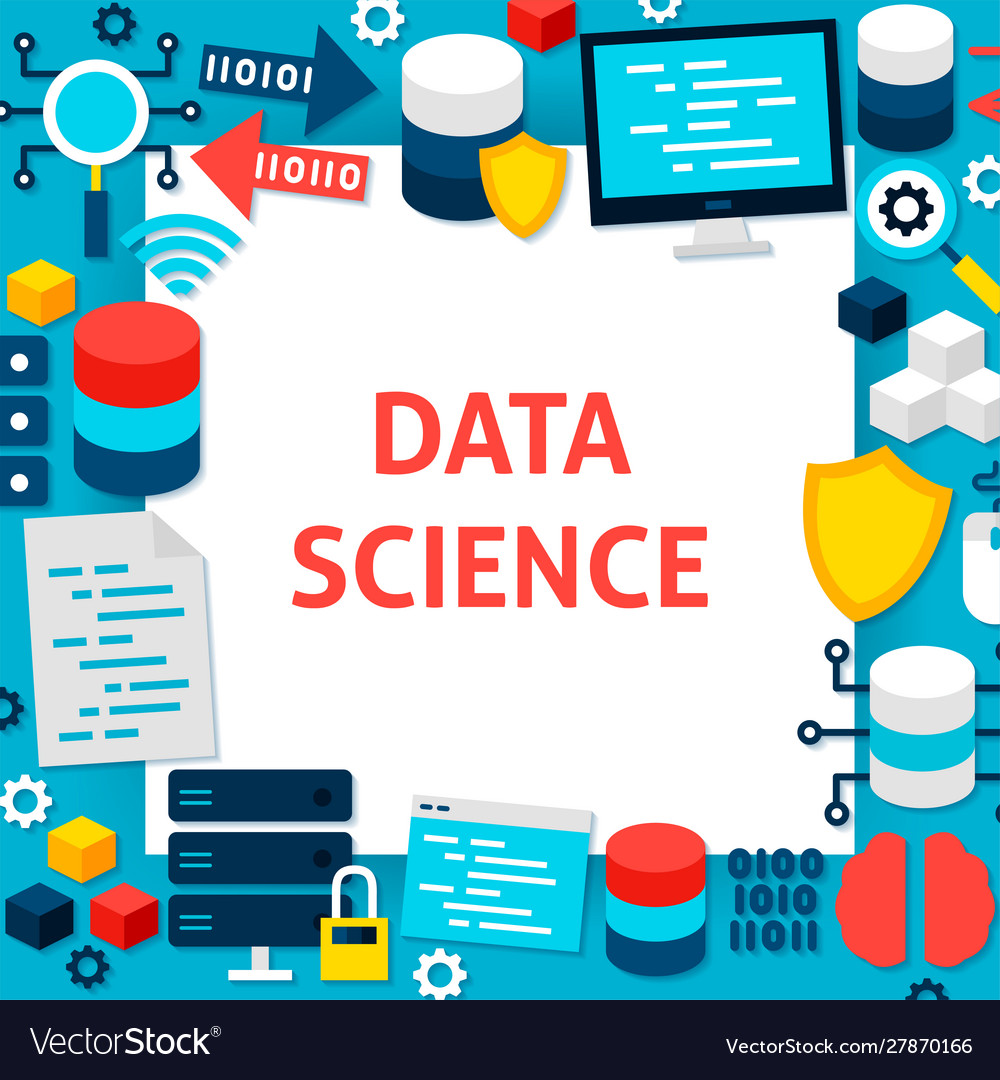Data science paper template Royalty Free Vector Image