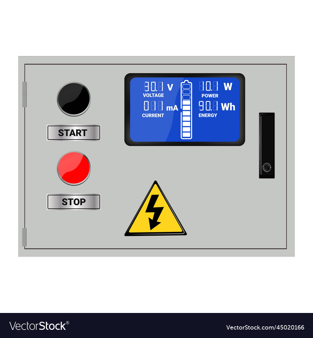 Electrical box industrial control Royalty Free Vector Image