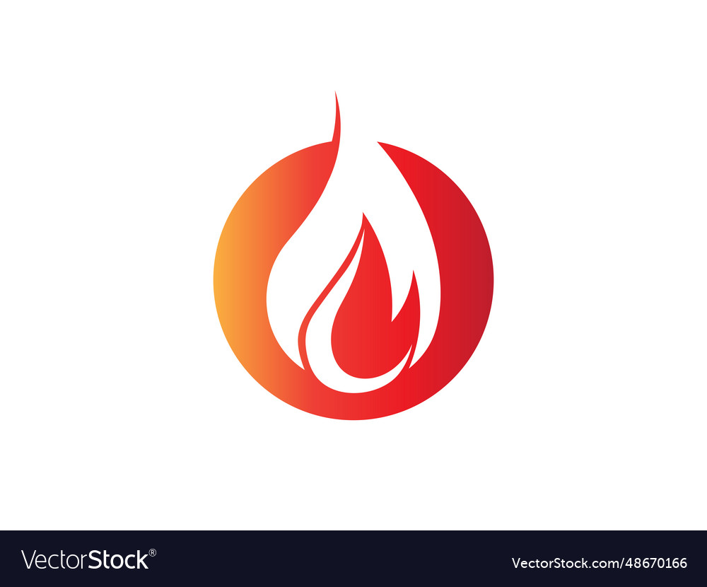 Fire logo icon design template elements Royalty Free Vector