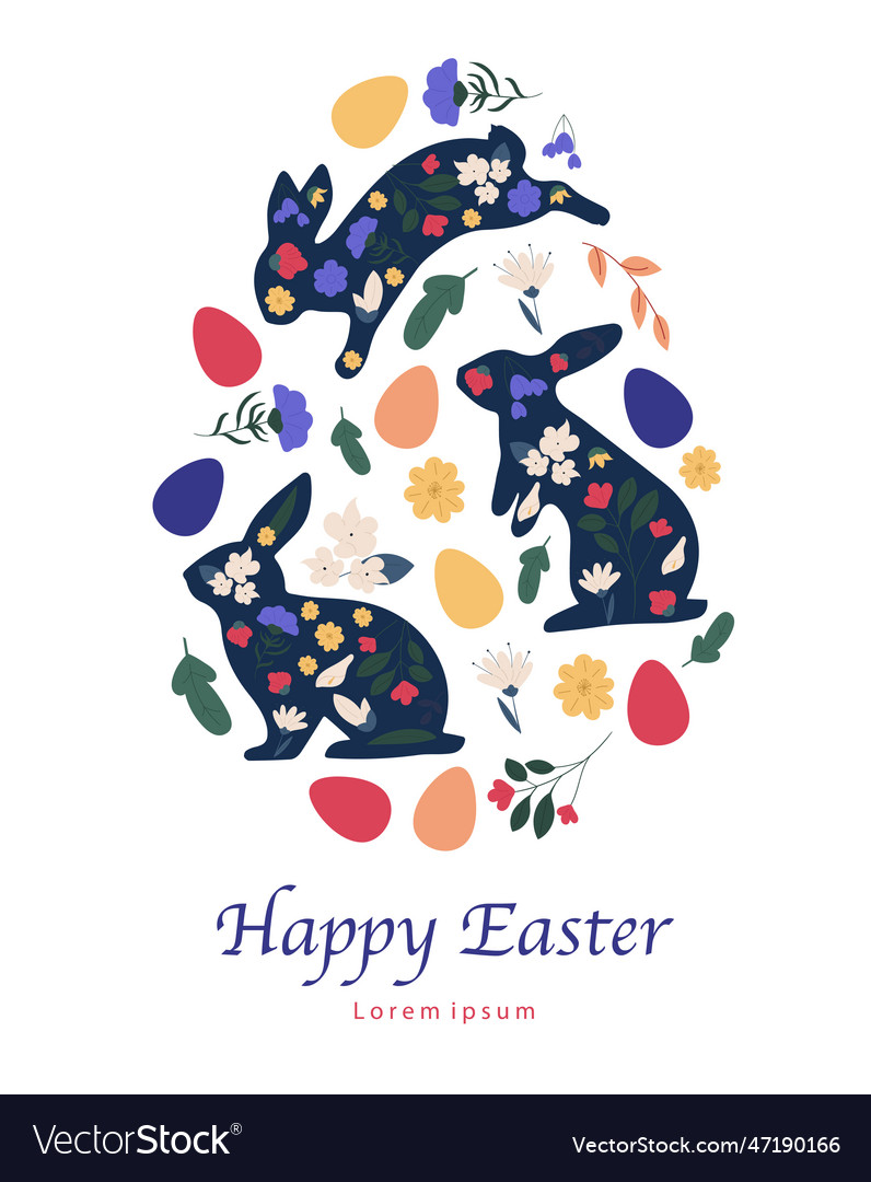 Happy easter postcard Royalty Free Vector Image