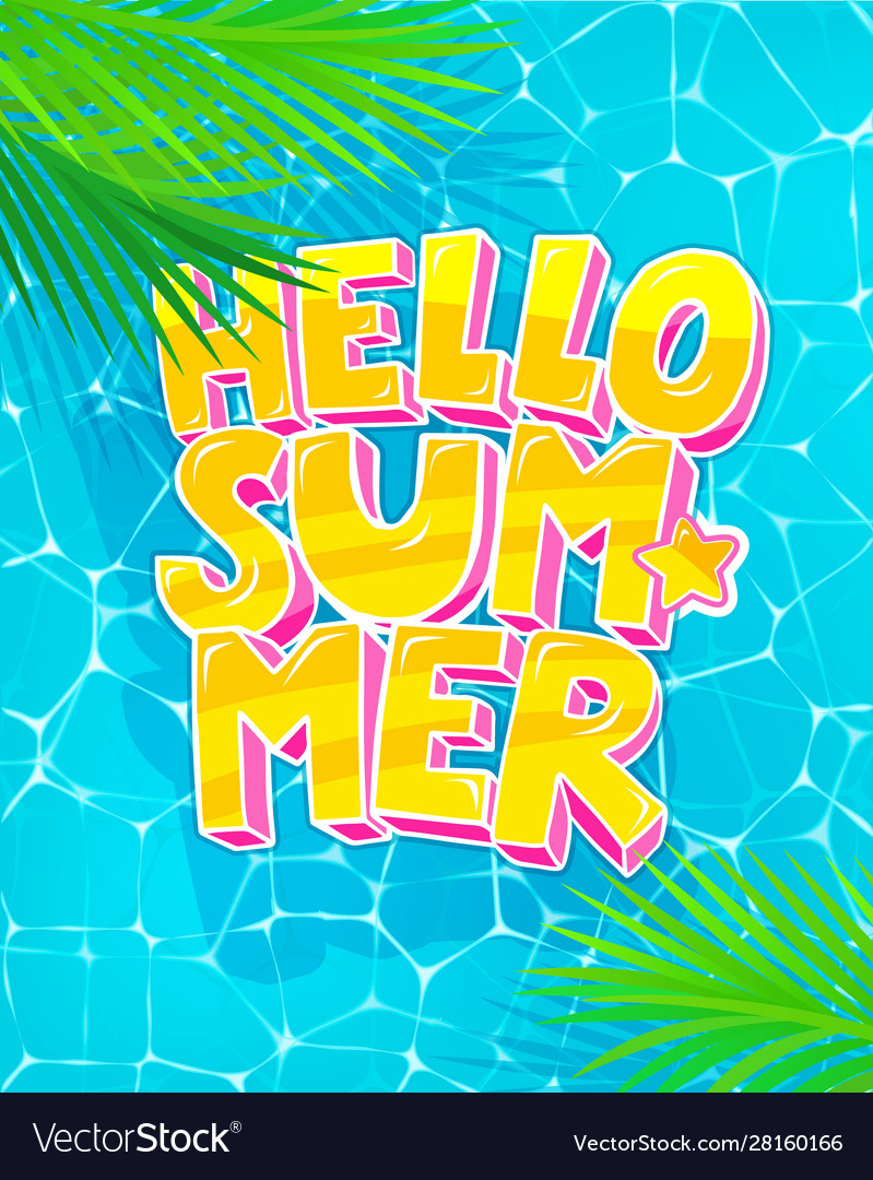 Hello summer background Royalty Free Vector Image