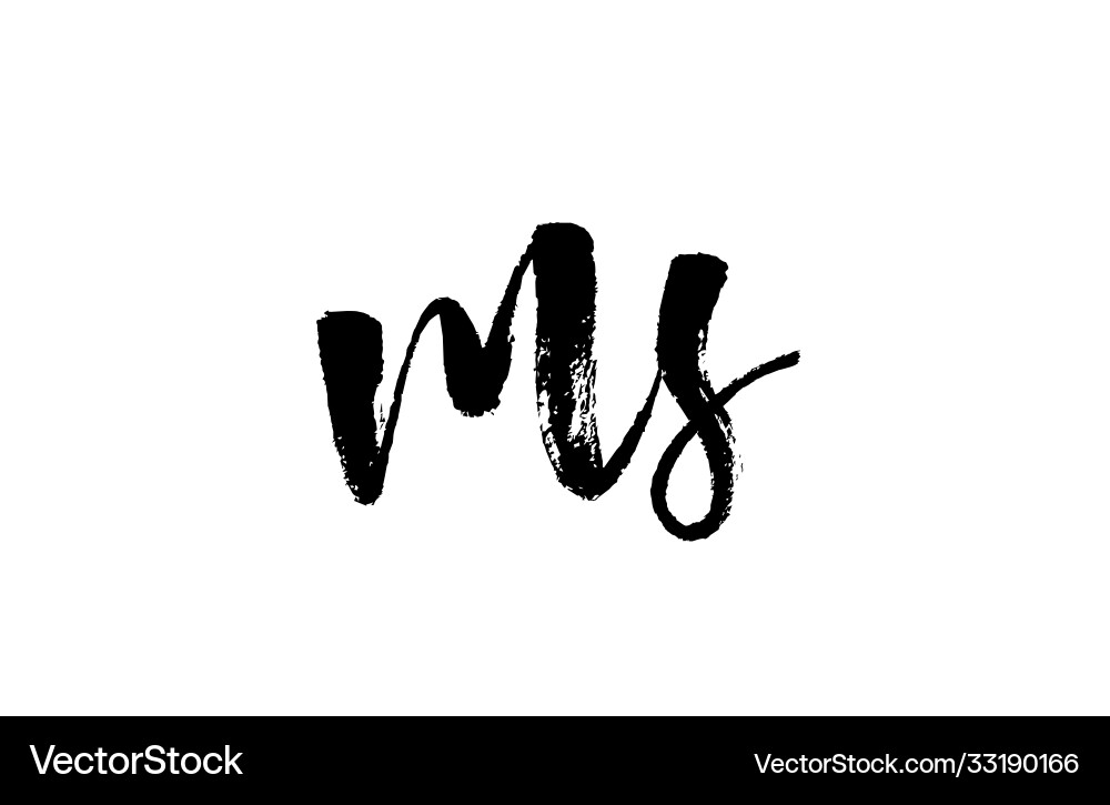 Ms m s alphabet letter logo icon combination Vector Image