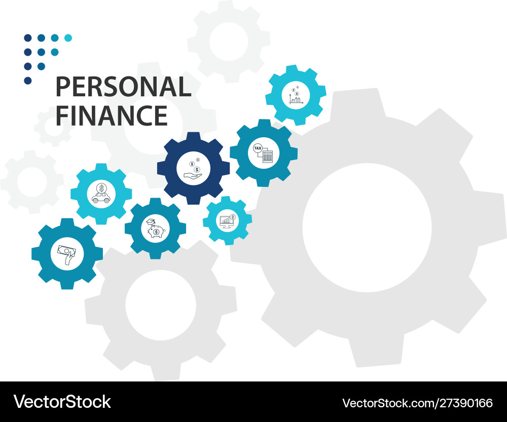 Personal finance infographics design Royalty Free Vector